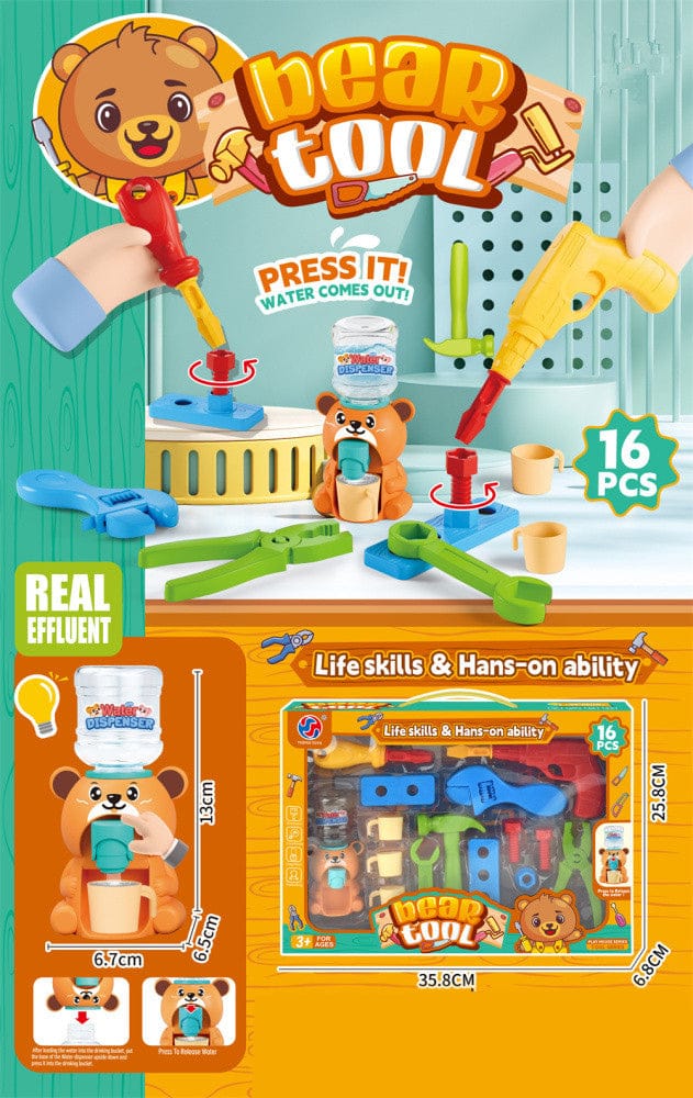 Bear Tool Playset – Kids Construction Workshop Toy with Tools & Access ...